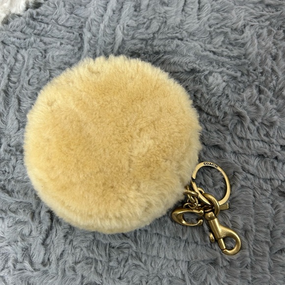 Coach | Bags | Coach Coin Case Pouch In Shearling Bag Charm Keychain ...